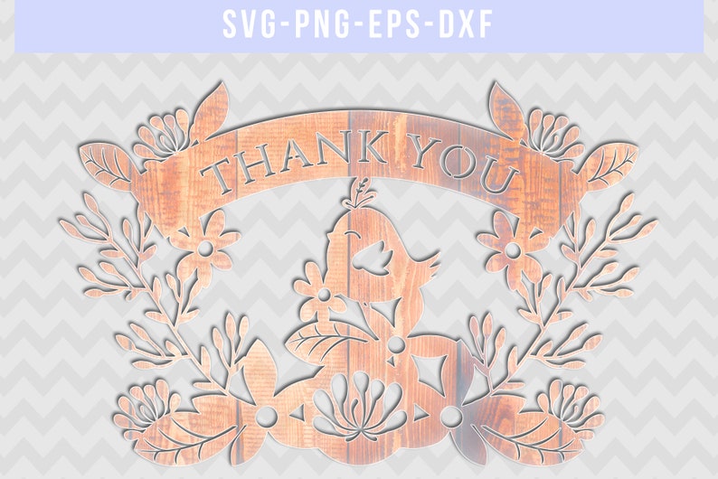 Thank you svg cutting file teacher's gift floral cut | Etsy