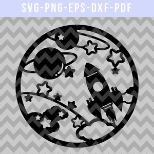 Nursery Svg Cutting File Baby Cut Files Rocket Dxf Space - Etsy