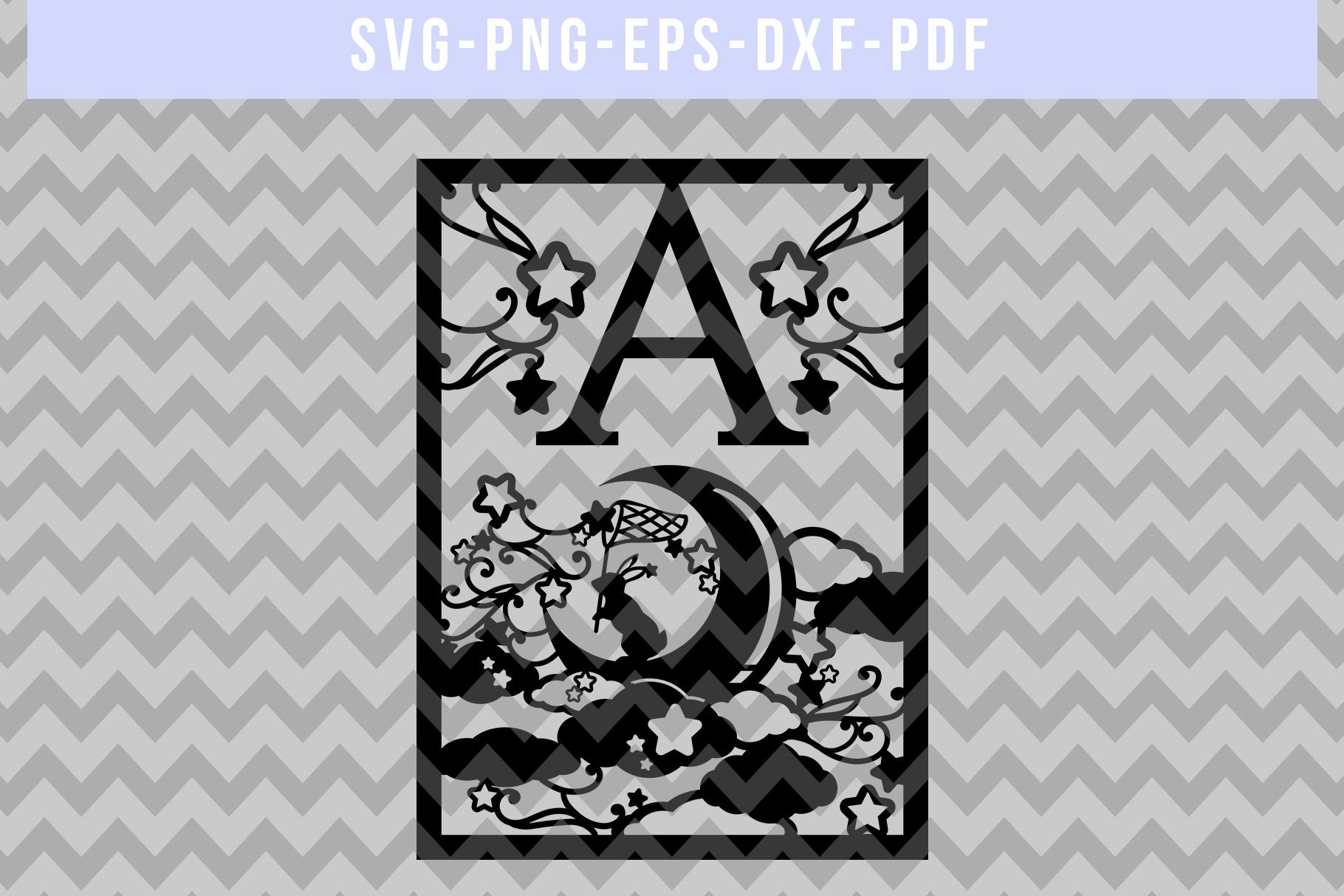 Monogram a papercut monogram A svg cut file nursery paper | Etsy