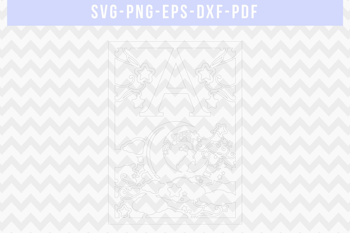 Monogram a Papercut Monogram A Svg Cut File Nursery Paper - Etsy