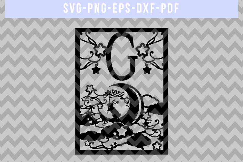 Monogram G Papercut Monogram G Svg Cut File Nursery Paper - Etsy
