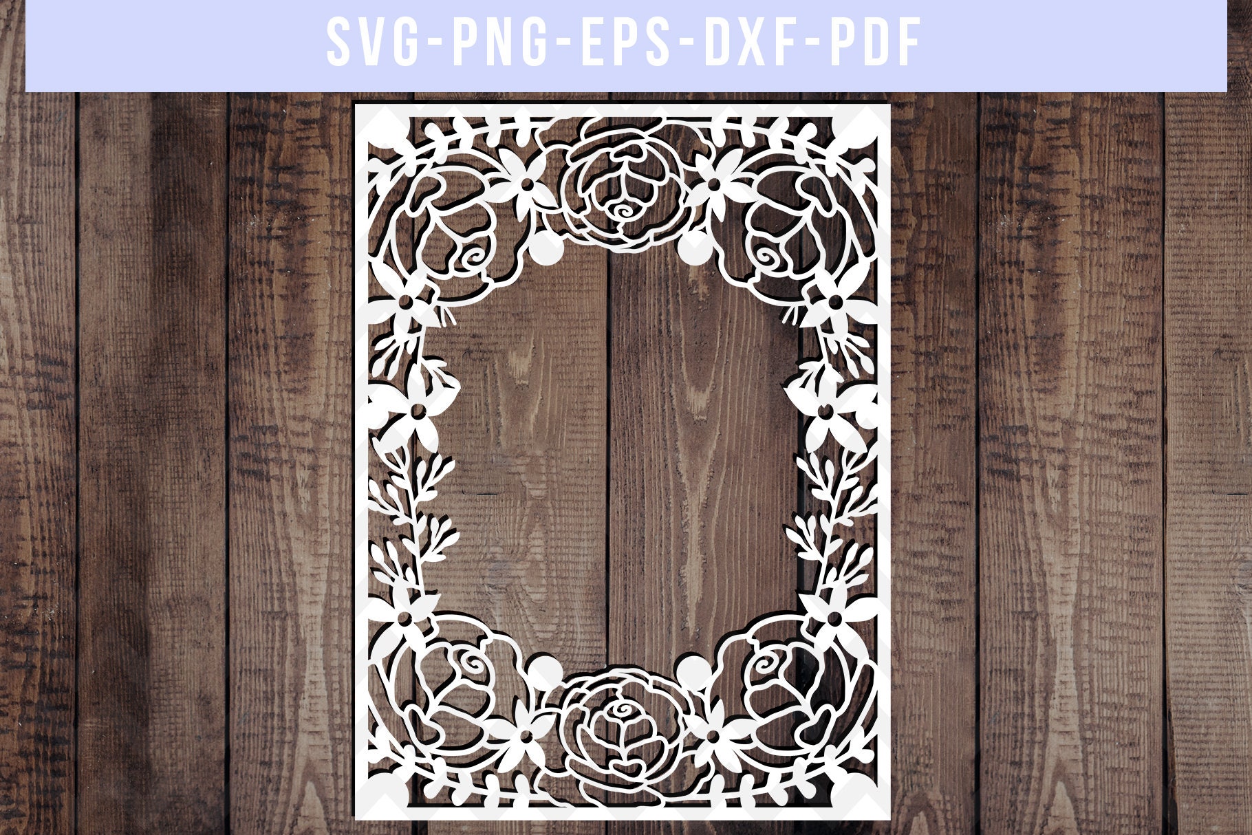 Floral Frame Svg Cutting File Floral Cut Files Scrapbook - Etsy