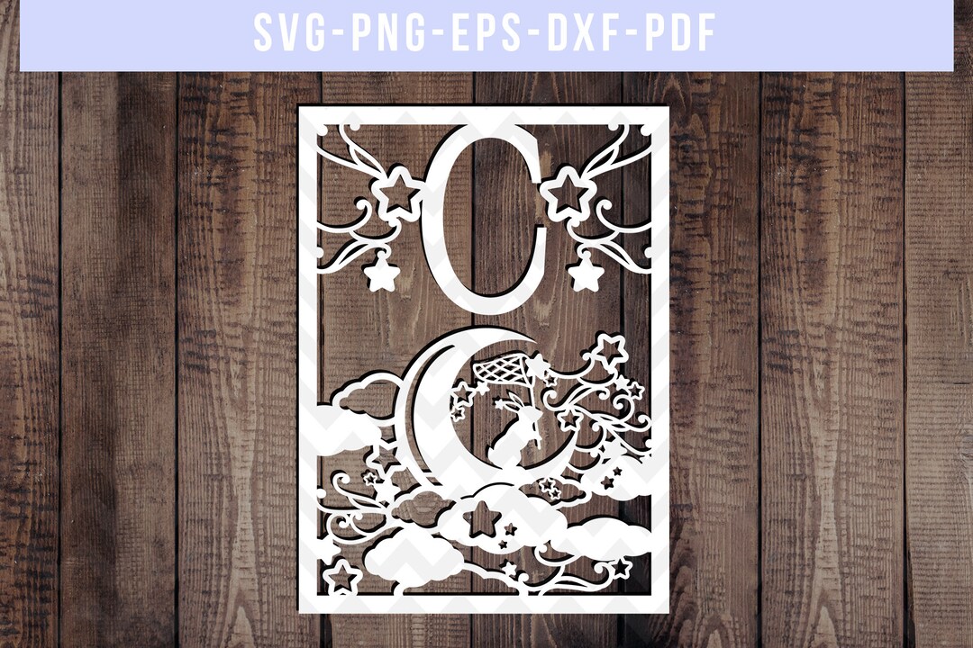 Monogram C Papercut Monogram C Svg Cut File Nursery Paper - Etsy