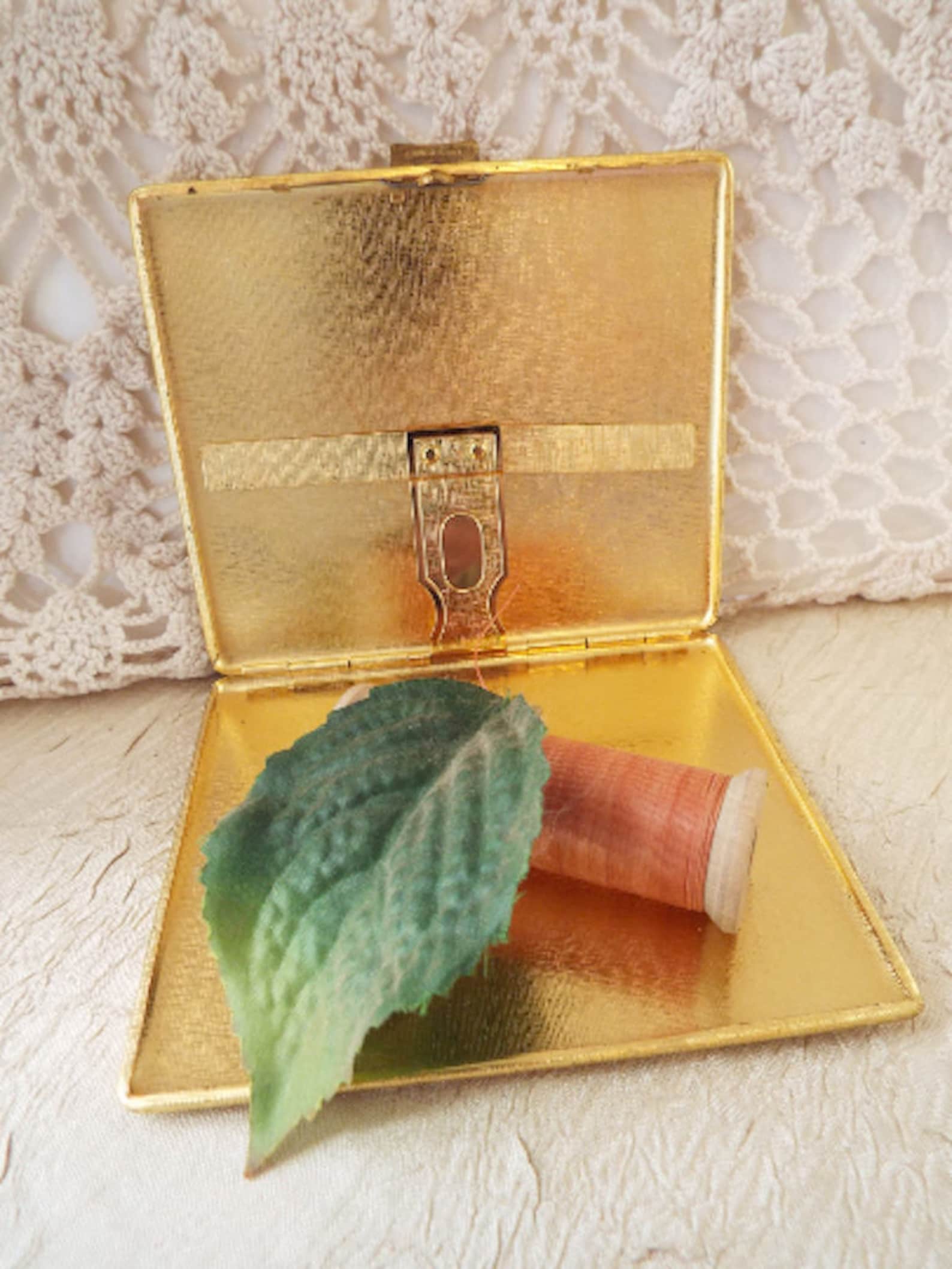 Vintage Wallet,gold Metal Wallet,1940's Vintage Wallet,brushed Gold ...