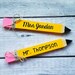 Teacher Name Pencils Teacher Pencil Sign Teacher Name Plate | Etsy