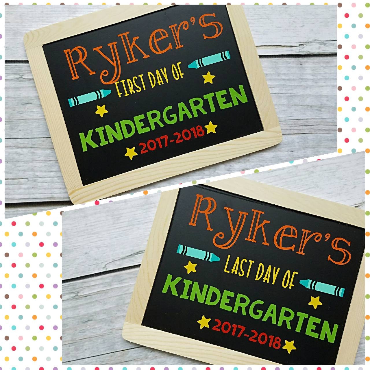 Back to School Chalkboards, First Day of School Sign, Last Day of ...