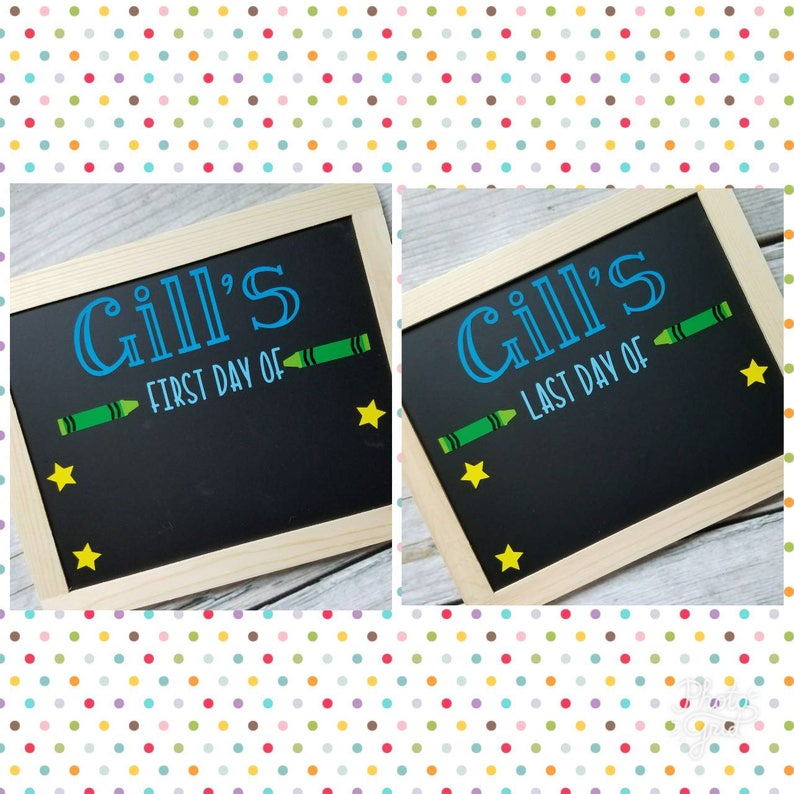 Reusable Back to School Chalkboards, First Day of School Sign, Last Day ...