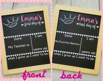 Reusable Back to School Chalkboards First Day of School Sign | Etsy