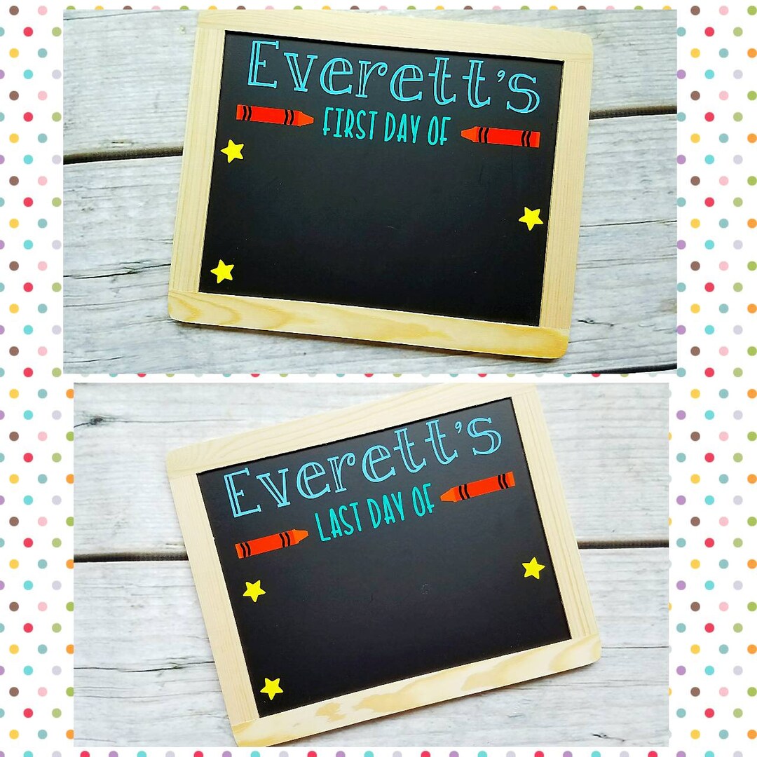 Reusable Back to School Chalkboards, First Day of School Sign, Last Day ...