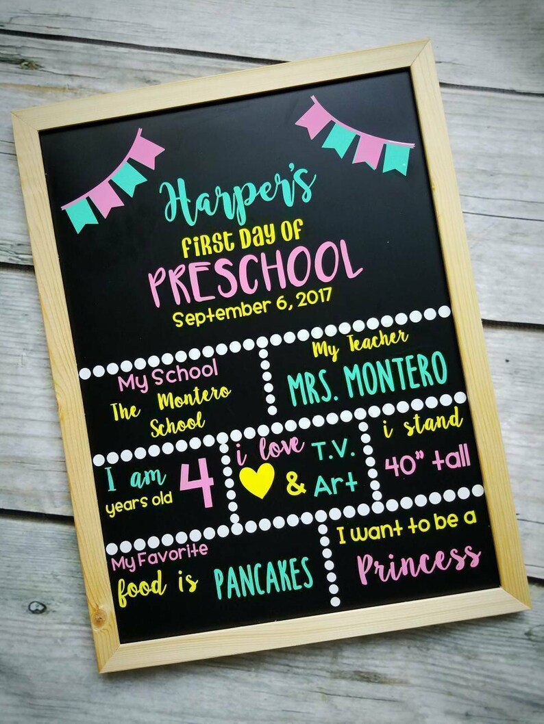 Back to School Chalkboards First Day of School sign first | Etsy