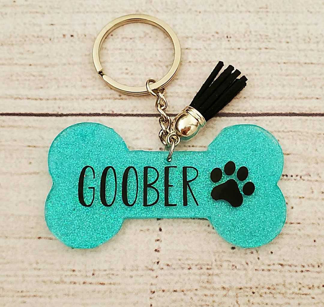 Custom Dog Bone Keychain - Etsy