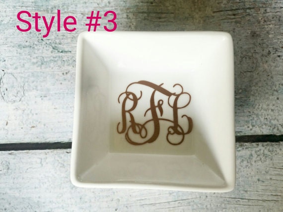 Personalized Ring Dish Monogram Ring Dish Ring Plate Mini - Etsy