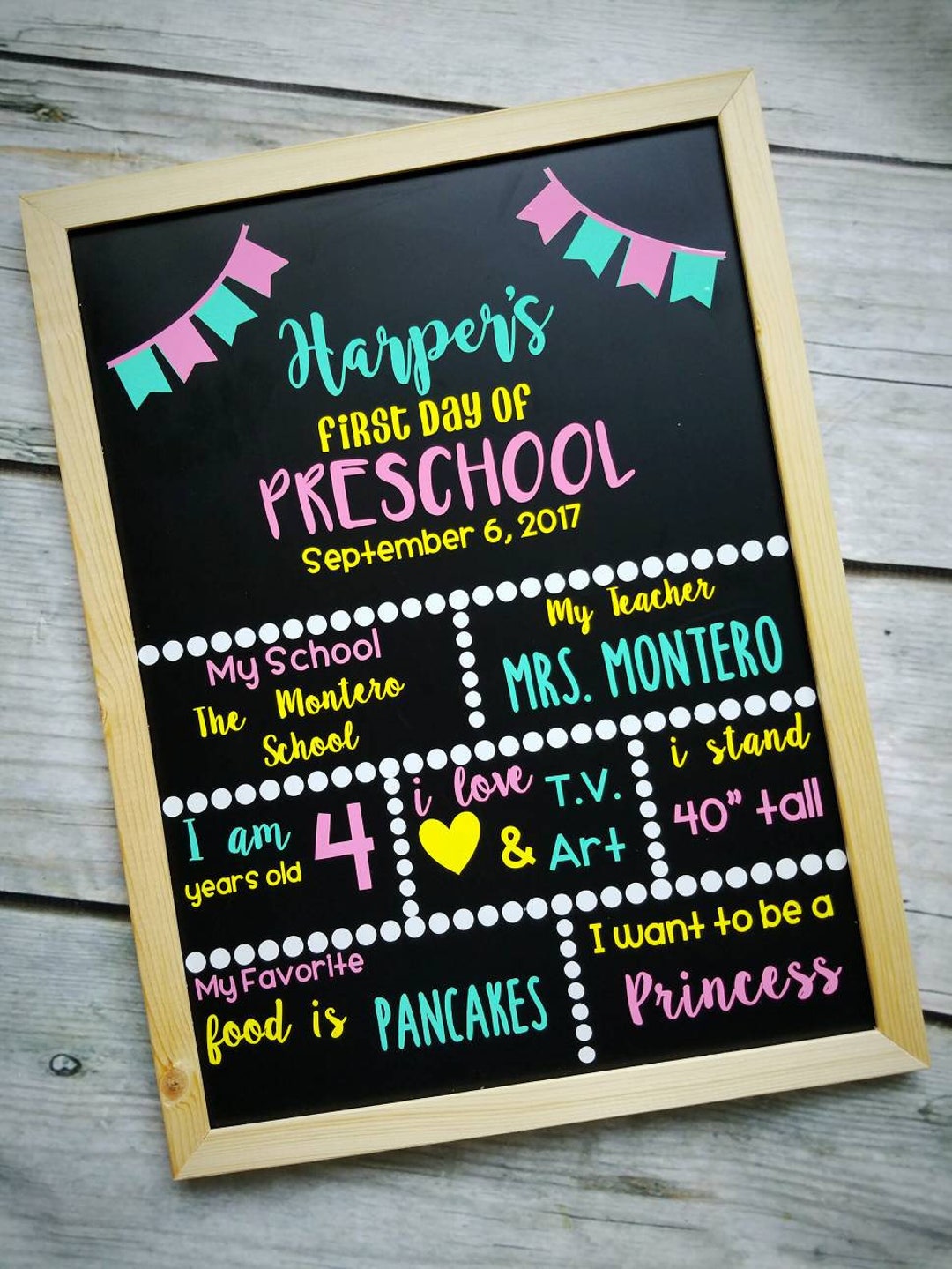 Back to School Chalkboards, First Day of School Sign, First Day ...