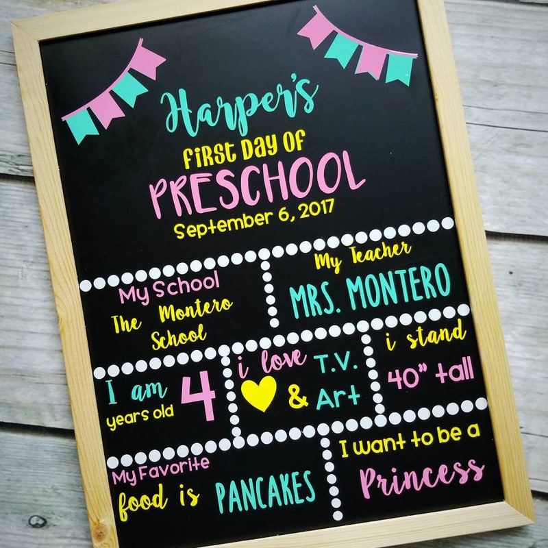 First Day Chalkboard - Etsy