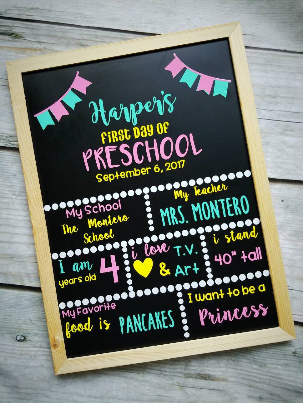 Back to School Chalkboards First Day of School sign first | Etsy