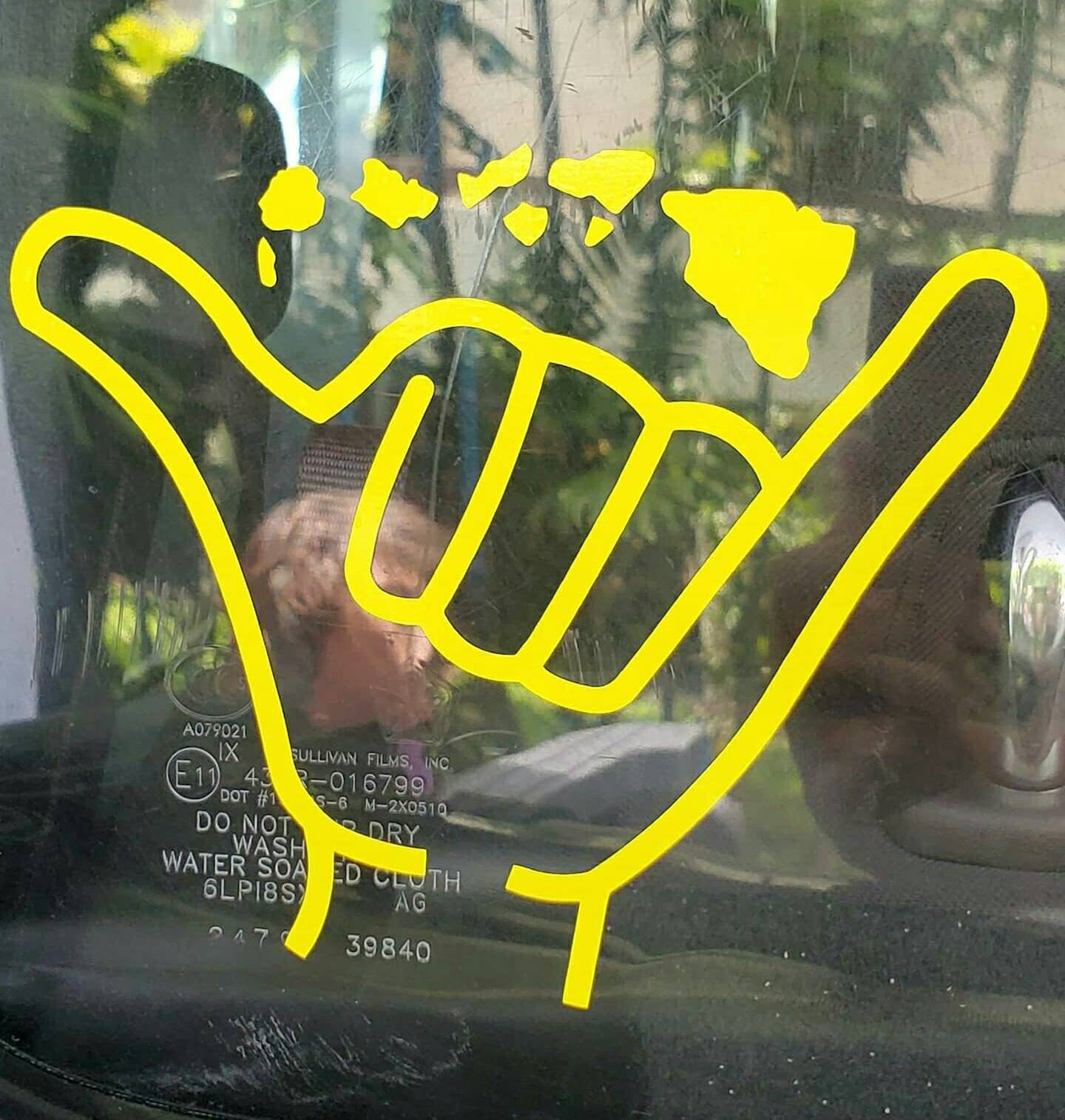 Shaka Hawaiian Island Window Decal Hang Loose Decal Hawaii | Etsy