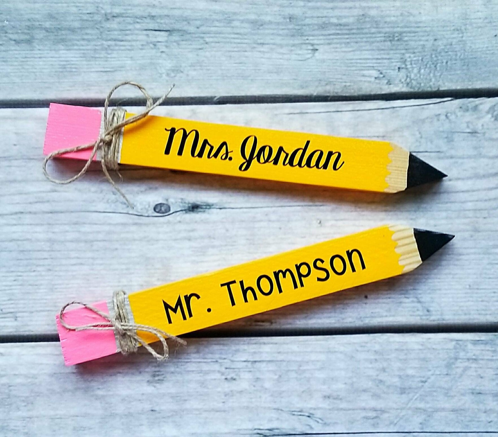 Teacher Name Pencils Teacher Pencil Sign Teacher Name Plate | Etsy