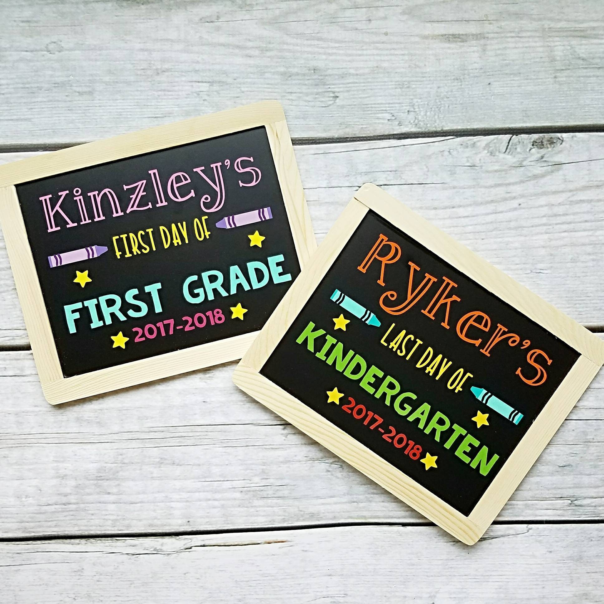 Back to School Chalkboards, First Day of School Sign, Last Day of ...
