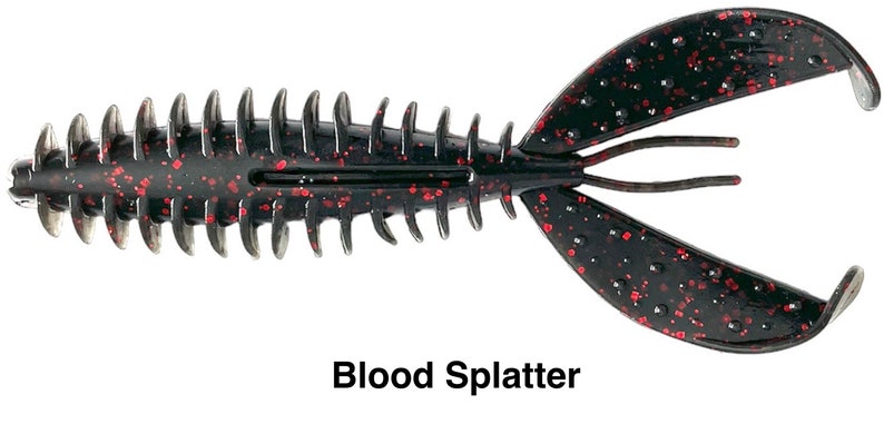 4.25" Blood Splatter Creature Bug/shrimp Baits. Soft Baits Bass Fishing ...