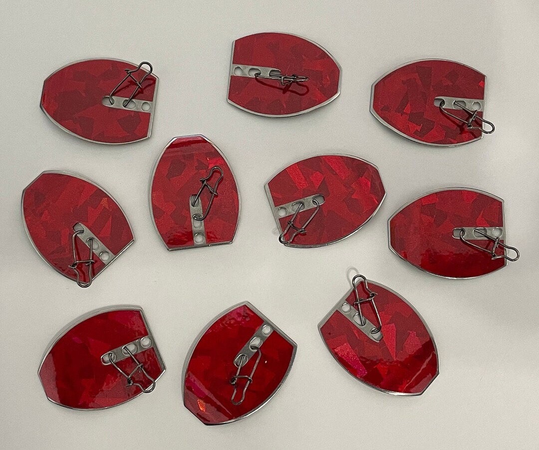 10 Red (broken Glass Series) Custom Fishing Swim Jig Blades W ...