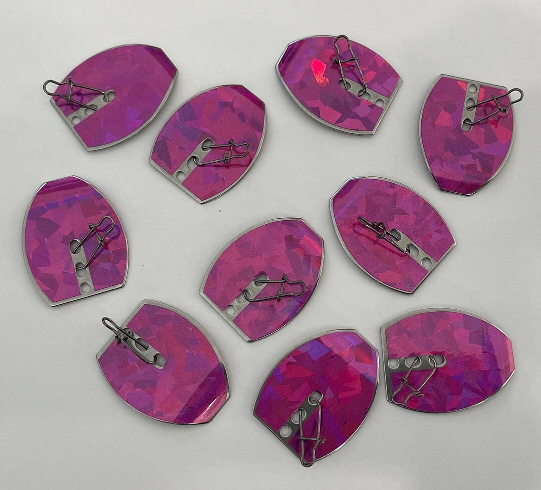 10 Pink (broken Glass Series) Custom Fishing Swim Jig Blades W ...