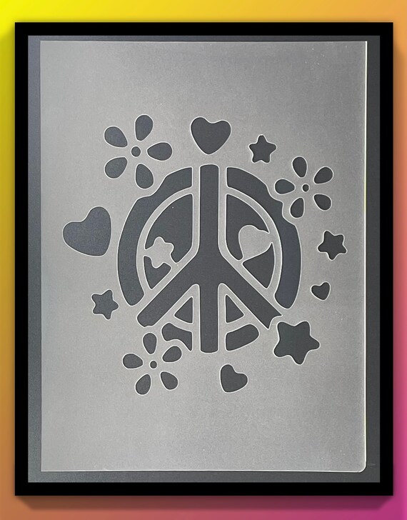 Peace Sign 12 Stencil Buy 2 Get 1 Free Mix & Match | Etsy