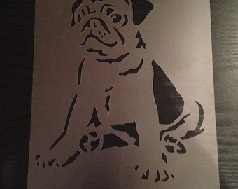 Pug stencil | Etsy
