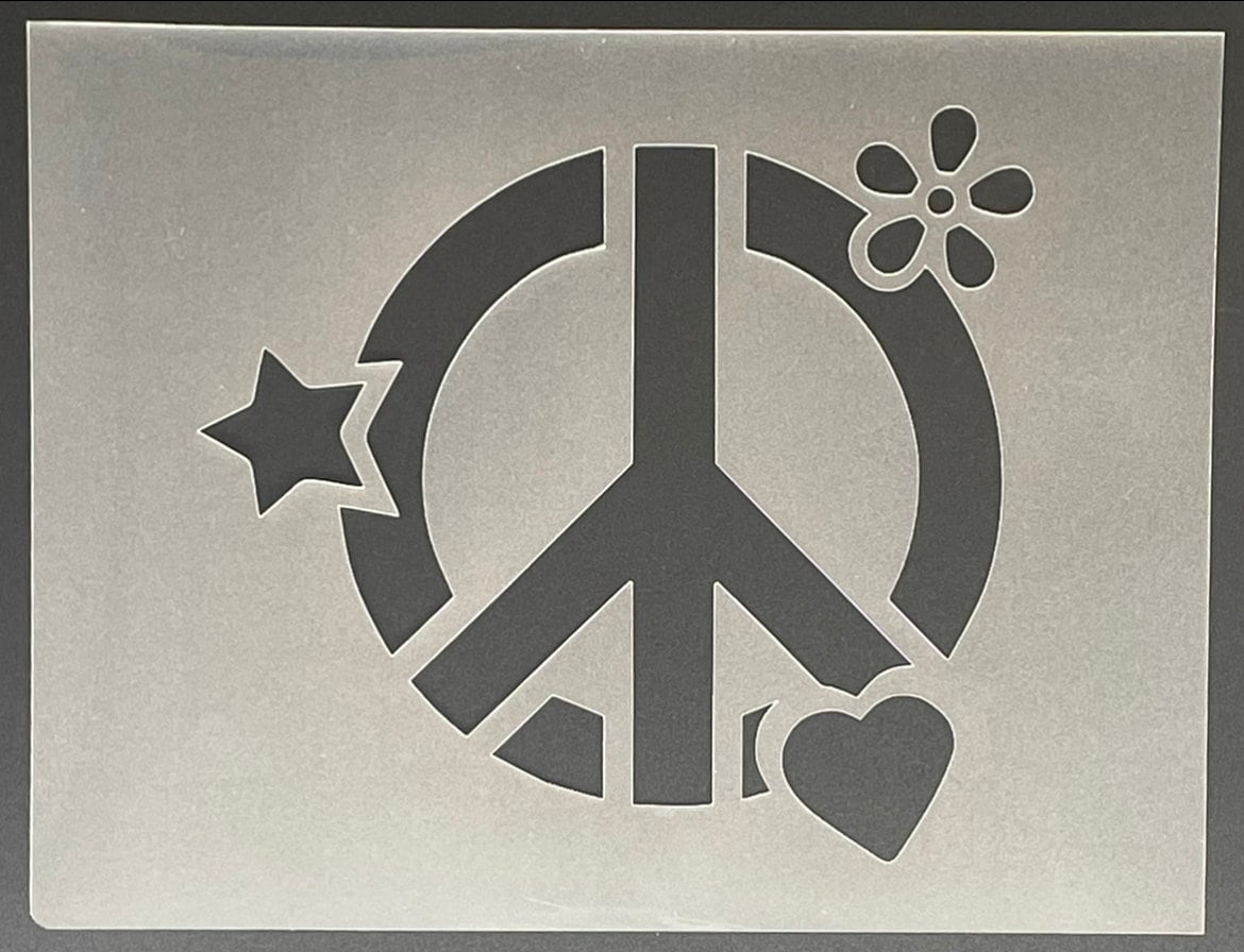 Peace Sign 16 Stencil Buy 2 Get 1 Free Mix & Match | Etsy