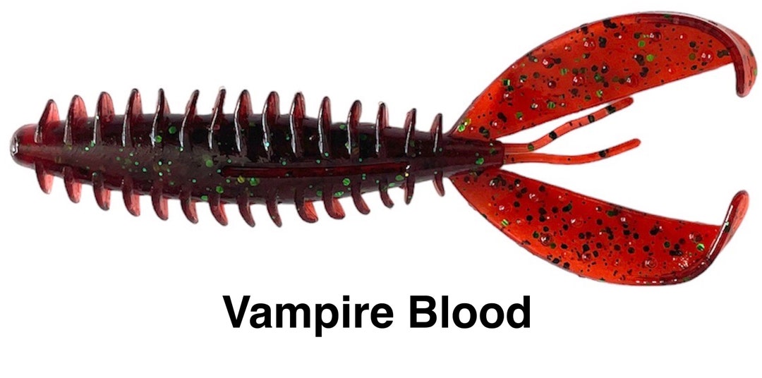 4.25 Vampire Blood Creature Bug/shrimp Baits. Soft Baits Bass Fishing ...