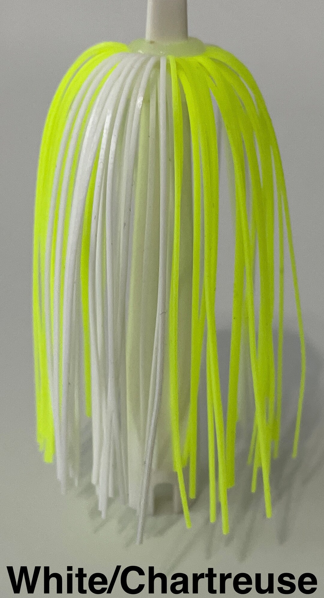 40 Pack- White/chartreuse Umbrella Replacement Jig Skirts - Bass ...