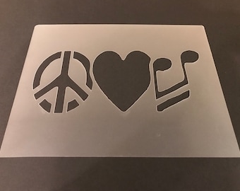 Hand Peace Sign Stencil Buy 2 Get 1 Free Mix & Match | Etsy