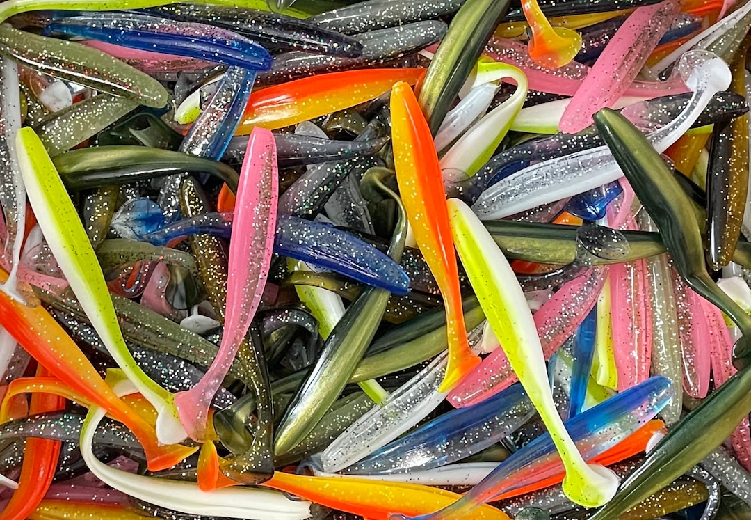 100 Pieces in Each Pack 2" Mixed Colors (variety Pack) Soft Swim Bait ...