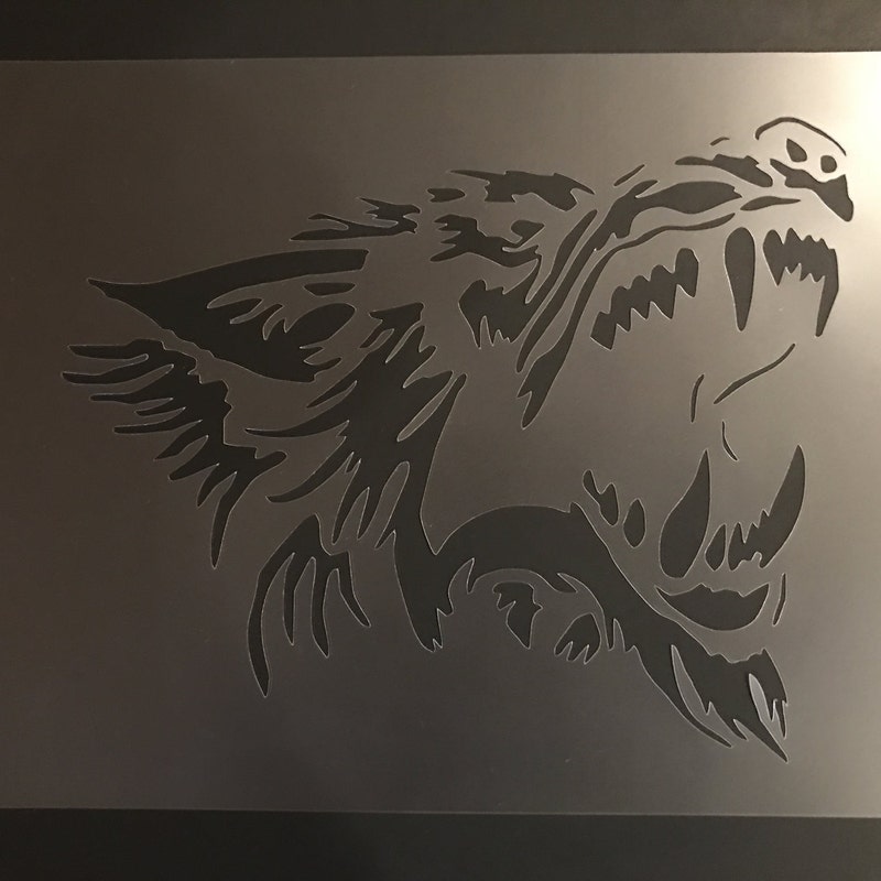 Wolf Stencil - Etsy