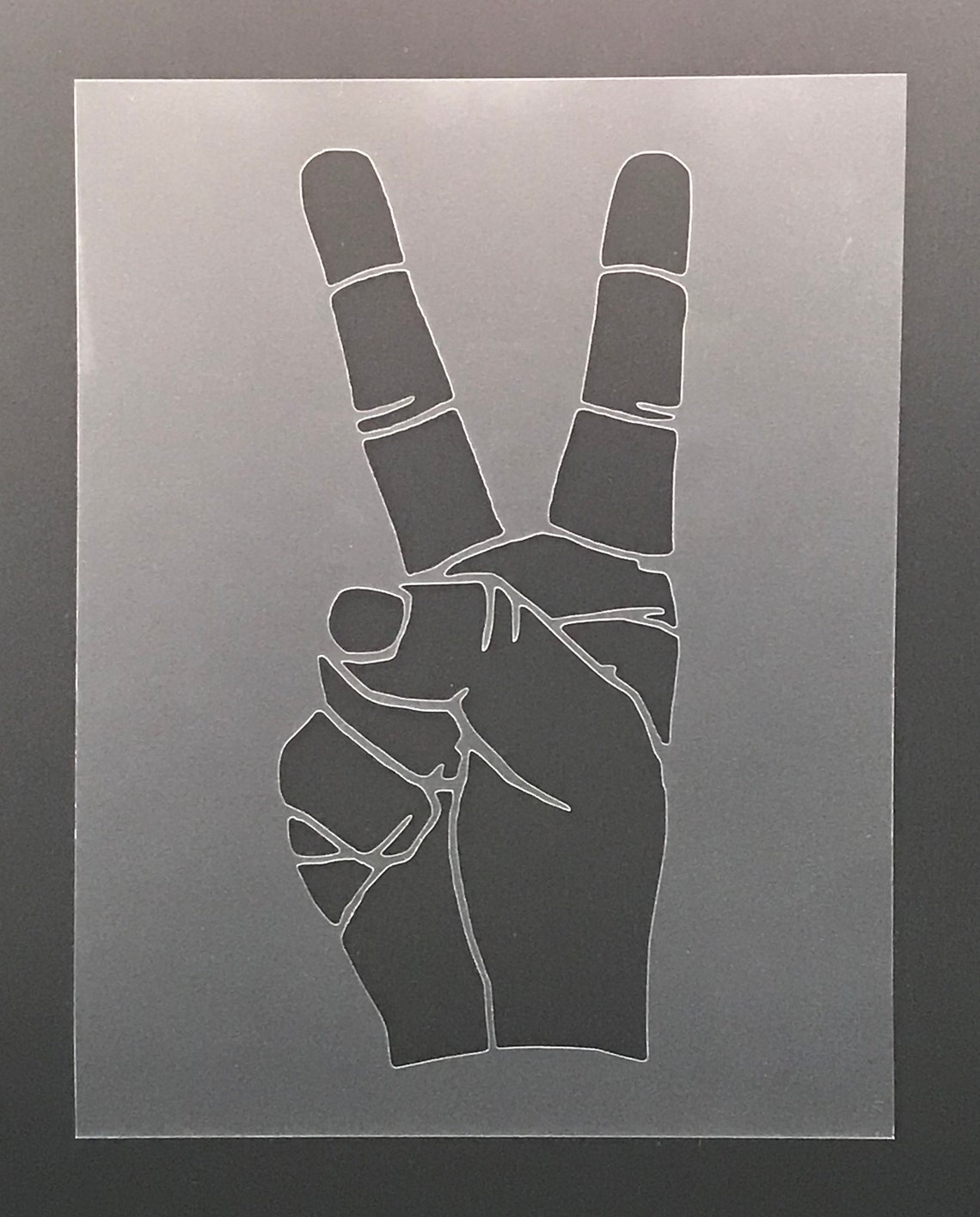 Hand Peace Sign Stencil Buy 2 Get 1 Free Mix & Match - Etsy