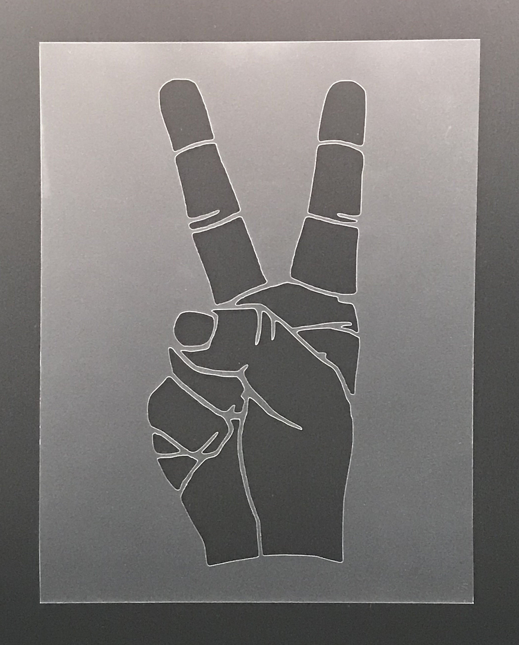 Hand Peace Sign Stencil Buy 2 Get 1 Free Mix & Match | Etsy