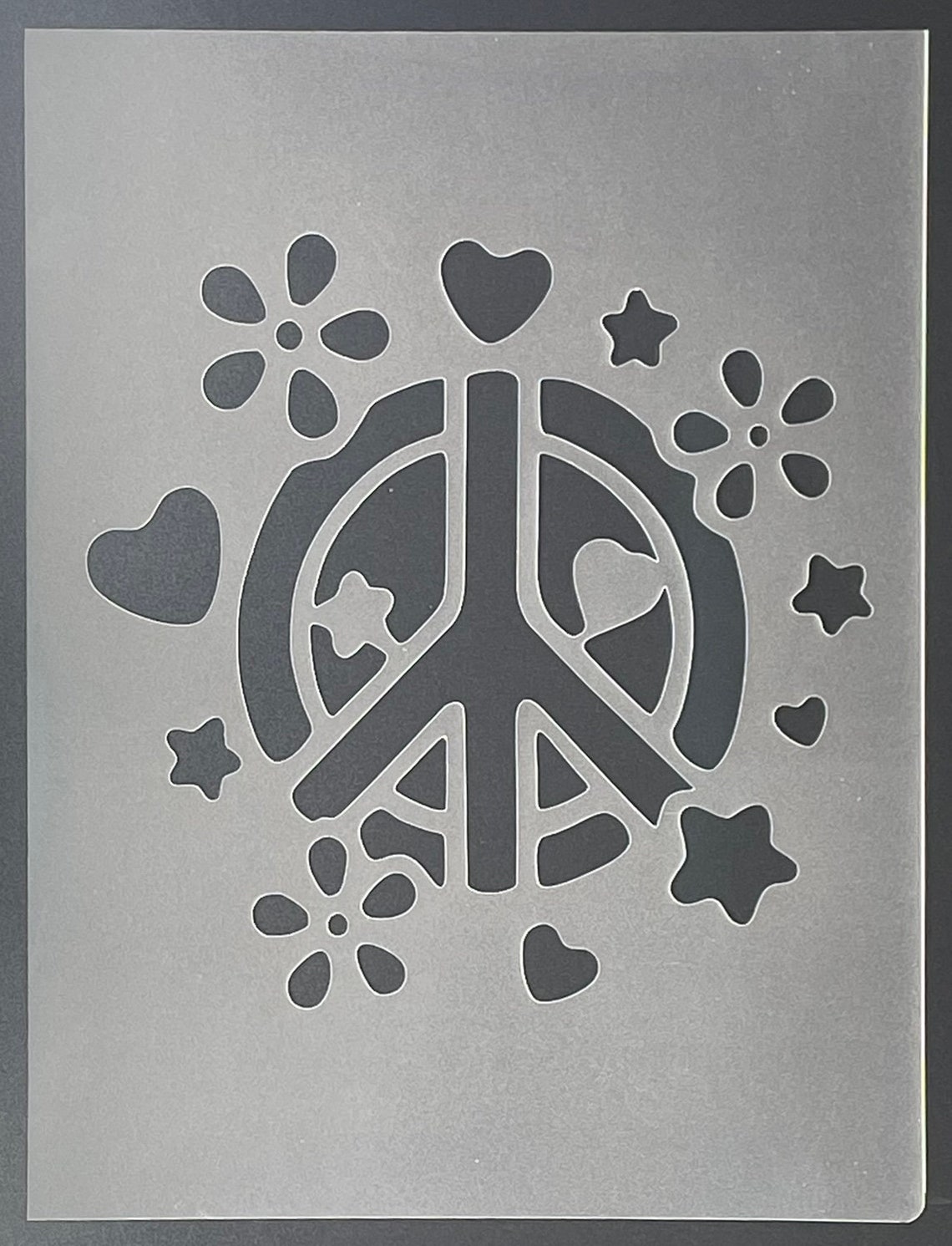Peace Sign 12 Stencil Buy 2 Get 1 Free Mix & Match - Etsy