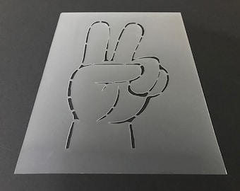 Skeleton Hand Peace Sign Stencil buy 2 Get 1 Free Mix & | Etsy