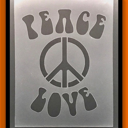 Peace Sign Stencil - Etsy
