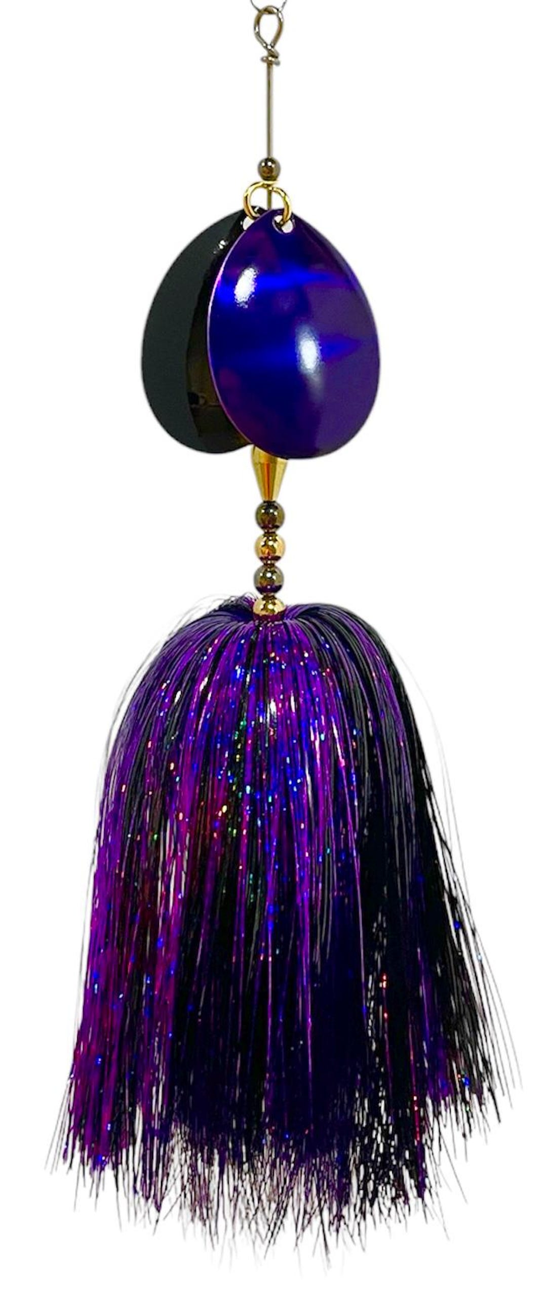 Musky Bucktail Lure 8.5" Double #8 Blades Flash Single Treble Hook 6/0 ...