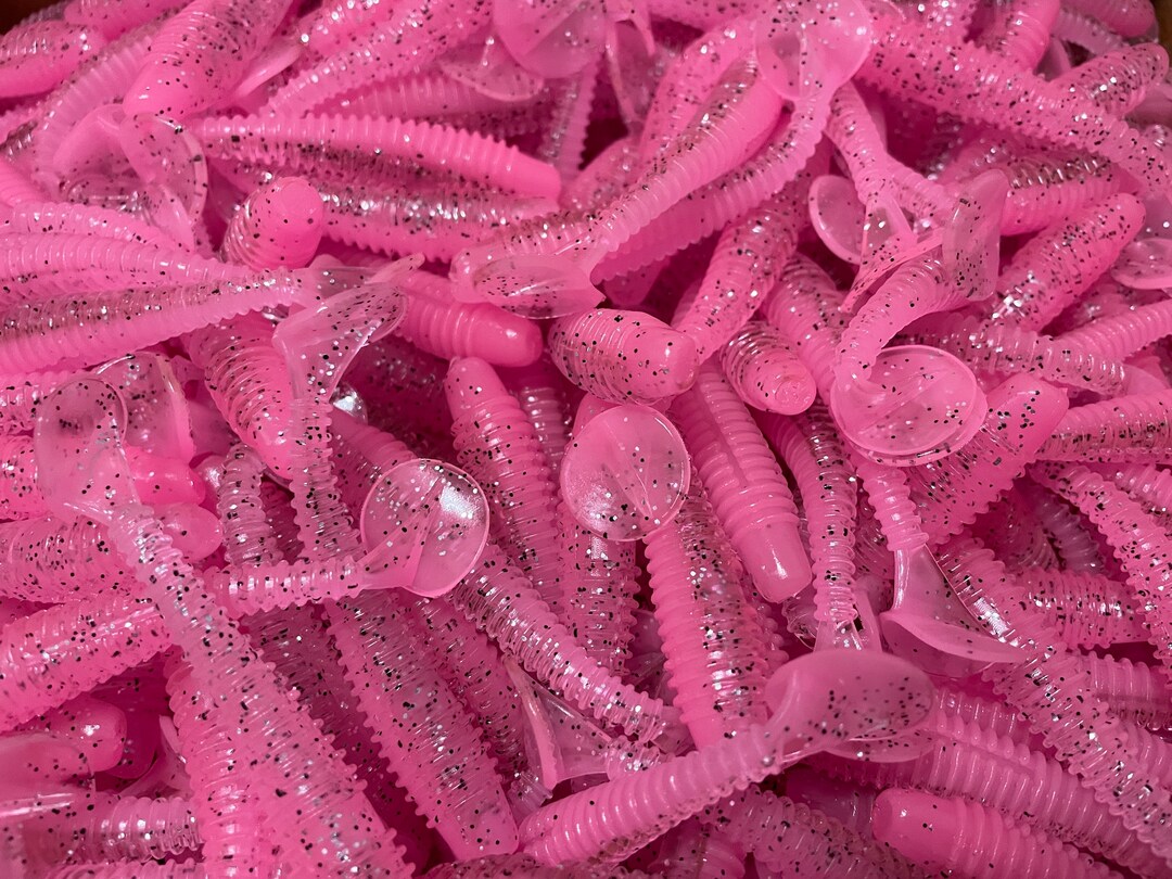 100 Pack 2" Bubble Gum Ribbed Soft Swim Bait Paddle Tail Lure Minnow Bass Fishing Jig Rig - Etsy