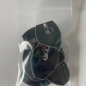 10 Black (broken Glass Series) Custom Fishing Swim Jig Blades W ...