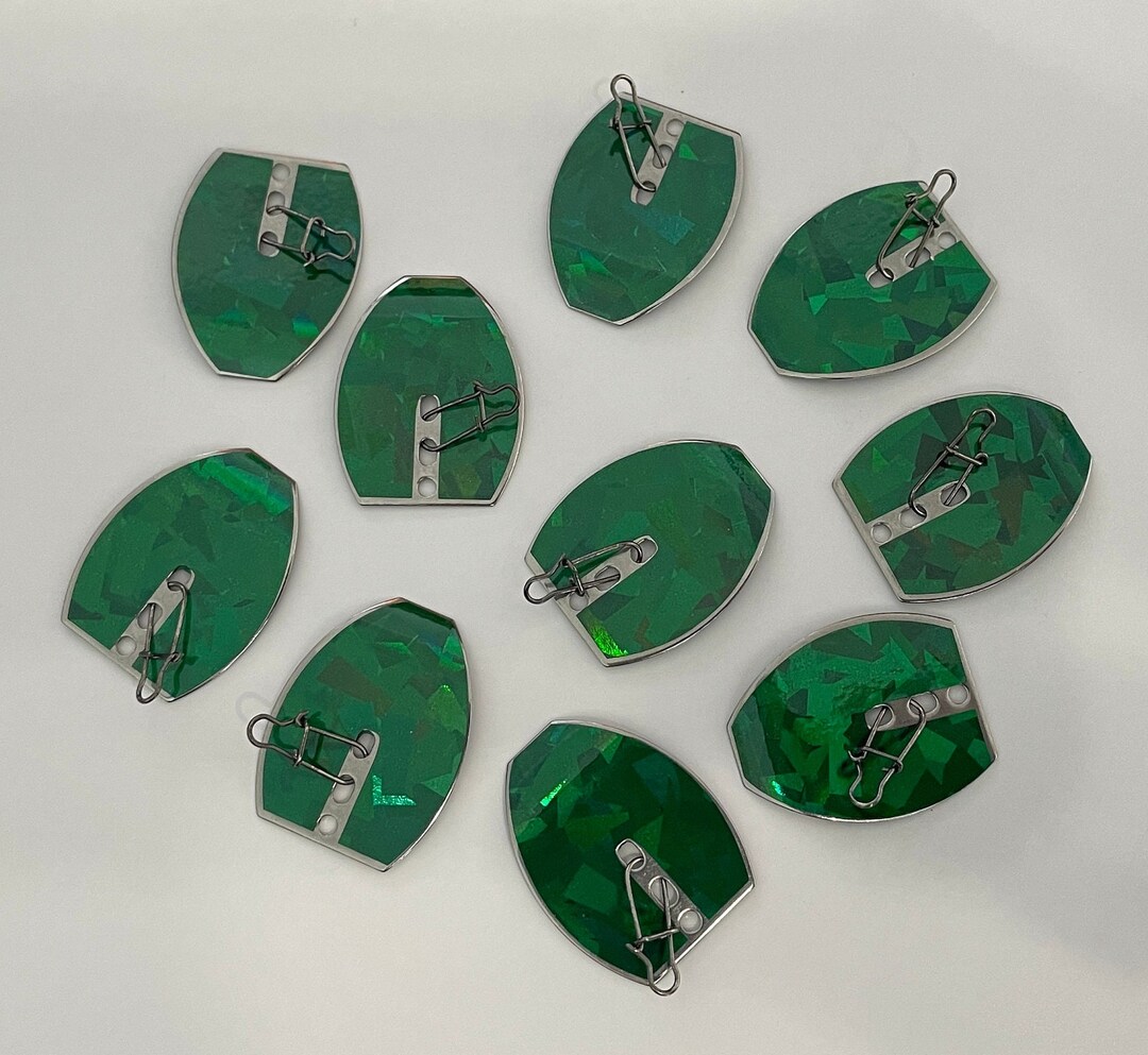 10 Green (broken Glass Series) Custom Fishing Swim Jig Blades W ...