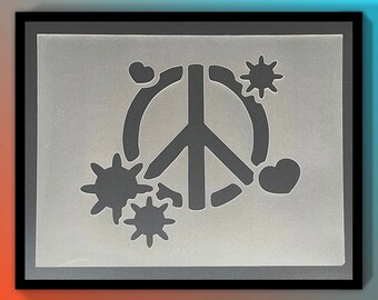 Hand Peace Sign Stencil Buy 2 Get 1 Free Mix & Match | Etsy