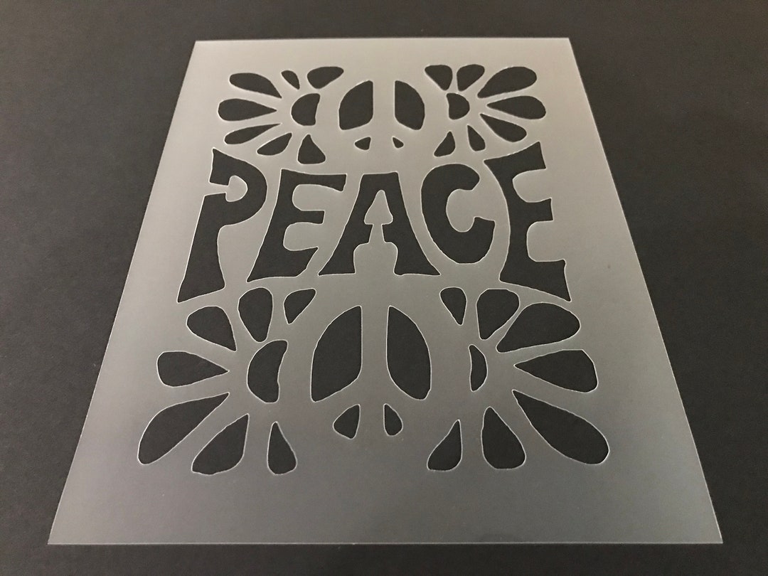 Peace Sign #9 Stencil (buy 2 Get 1 Free! Mix & Match) - Etsy