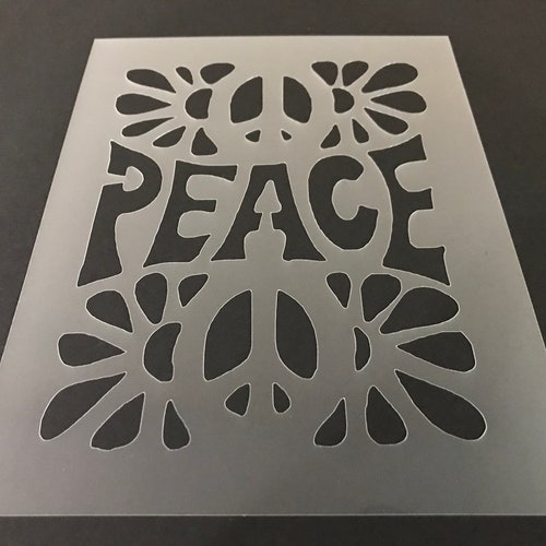 Peace Sign Stencil - Etsy