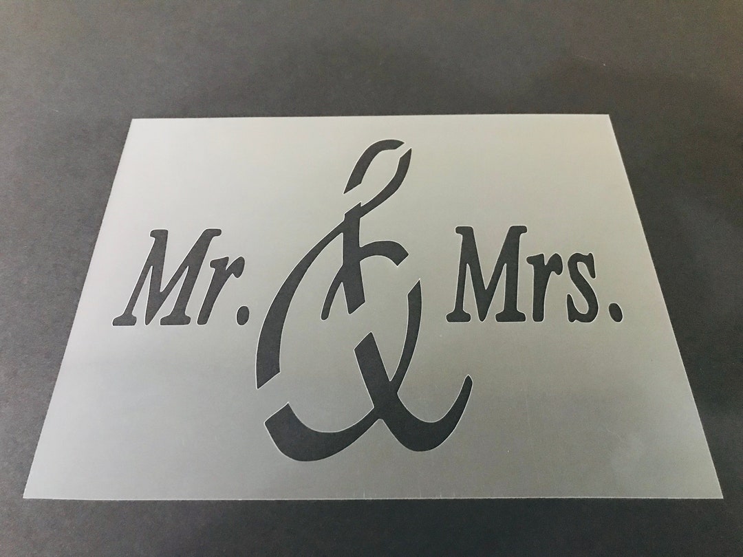 Mr and Mrs #2 Stencil (buy 2 Get 1 Free! Mix & Match) - Etsy