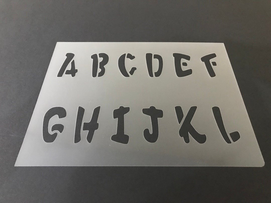 Alphabet #5 Stencil 2" Tall Letters 8" X 10.5" Sheet 10mil Thick - Etsy