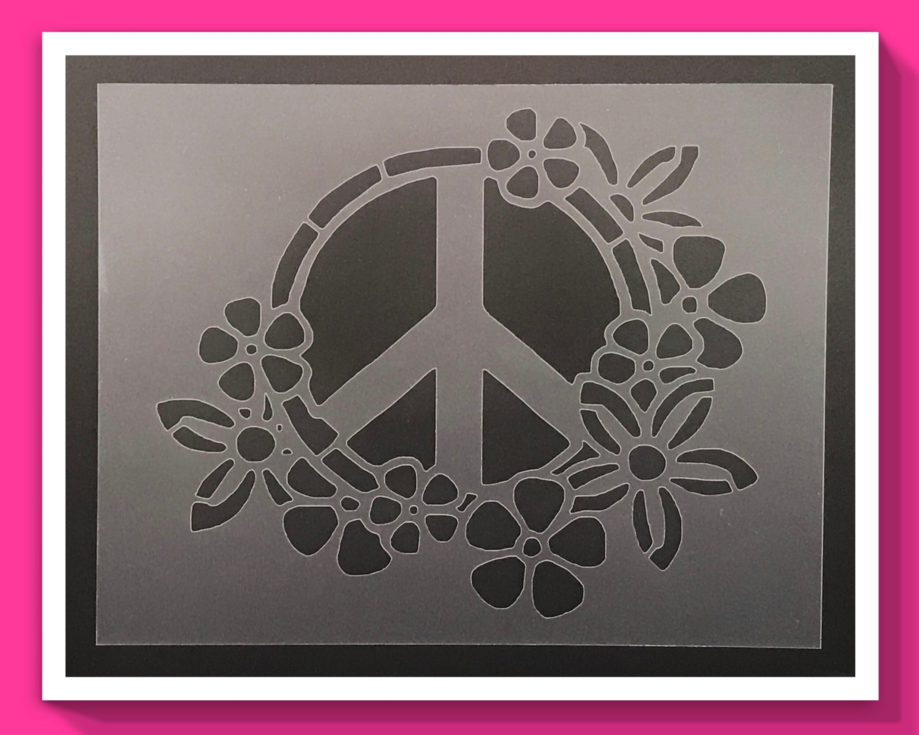 Peace Sign 8 Stencil Buy 2 Get 1 Free Mix & Match - Etsy UK