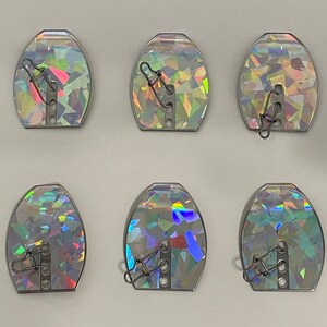 10 White/silver (broken Glass Series) Custom Fishing Swim Jig Blades W ...