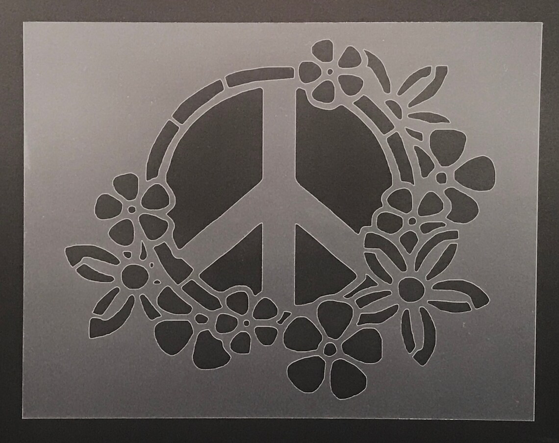 Peace Sign 8 Stencil Buy 2 Get 1 Free Mix & Match - Etsy UK